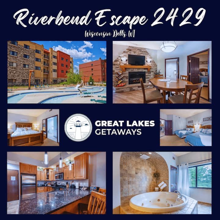 Riverbend Escape - Spacious Condo | Pet Friendly! - Wisconsin Dells, WI