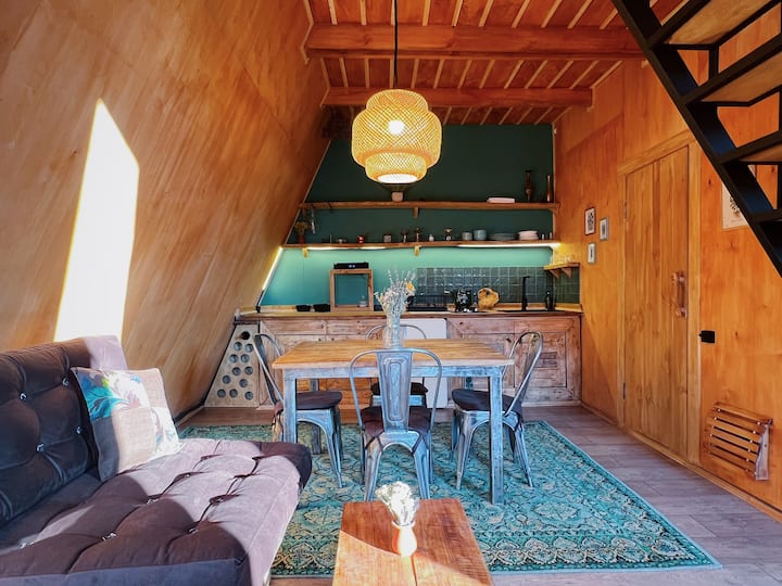 Santal A-frame | Handmade Soap Farm Stay - Kazakhstan