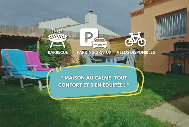 Maison Des Lilas - 5pers - Wifi - Jardin Clos - Les Sables-d'Olonne