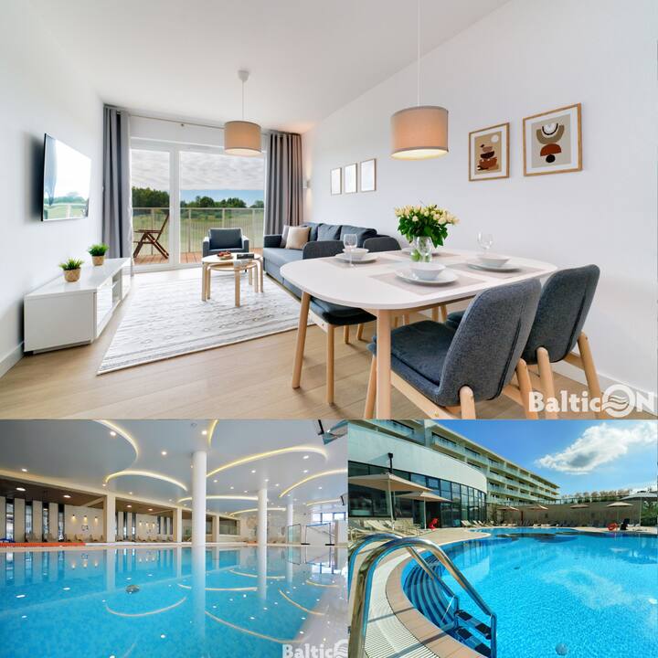 2-room Apartment-indoor & Outdoor Pool, Sauna, Gym - Dźwirzyno