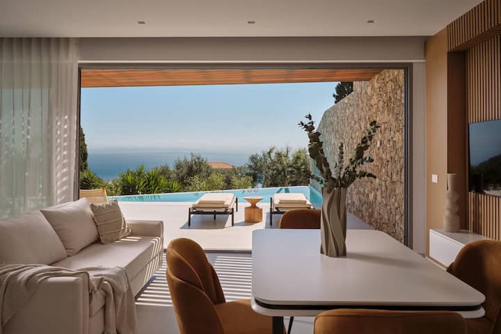 Doci Kelios - Suite 3 - Sea View And Heated Pool - Zante
