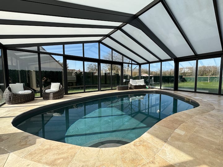 Le Nuage Bleu - Maison Avec Piscine Couverte - Thoiry