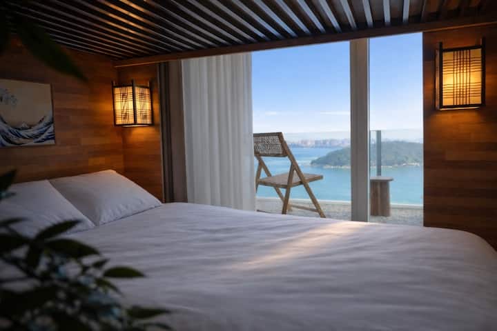 오션뷰 행복숙소 퀸 침대2 인천공항20분 - 중산동