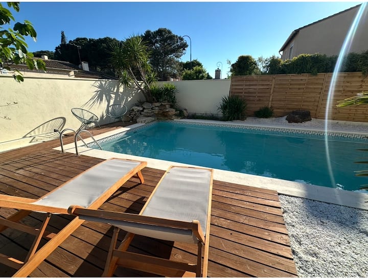 Maison De Charme 8 Pers Piscine Clim Sauna Bbq - Nîmes
