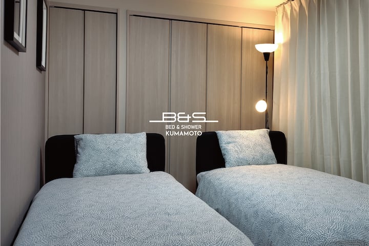 Q1【101】熊本城、繁華街近くの広々ワンルームのリノベーションアパートメント。 - Kumamoto