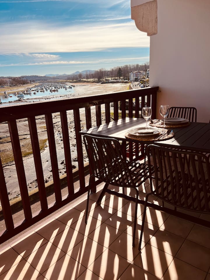Grand Studio Lumineux, Balcon Vue Directe Nivelle - Ciboure