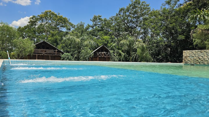 Rancho, 25 Huesp. Piscina, Cabañas, Parque, Cancha - Paraguay