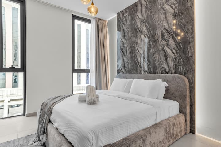 Marble Studio Aljada L Pool & Gym L Cozy Community - Sharjah