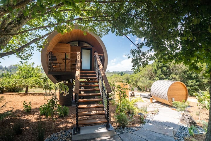 The Sonoma Spyglass | Incredible Views + Sauna - Sebastopol, CA