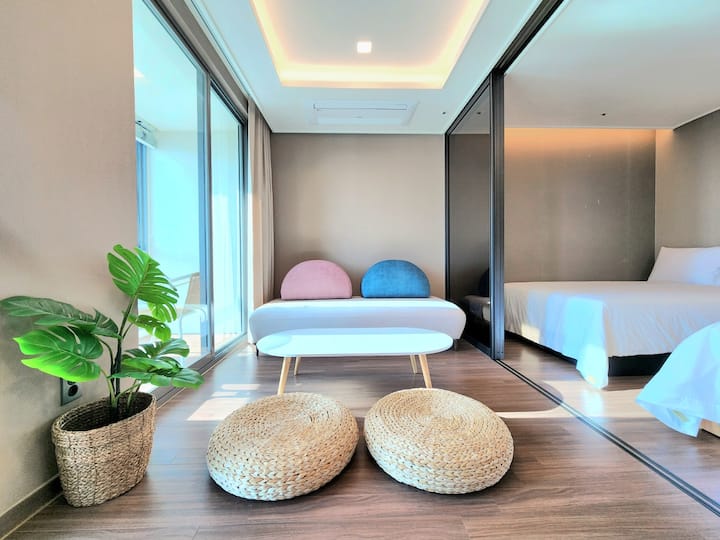 17a |고층 오션뷰 | 해운대해변5분·지하철3분 |무료짐보관 - Busan