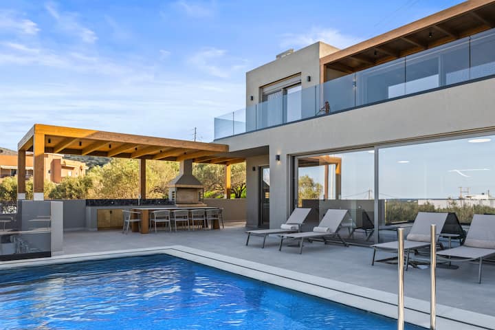 Grand Villa | 6bd With Private Pool - Temma Villas - Chersónissos