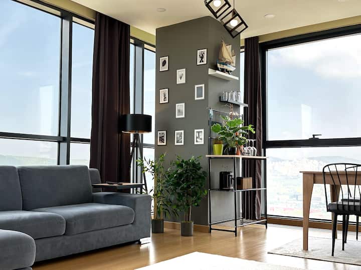 Panoramic Sea & City View 2br | Metro Close - Maltepe