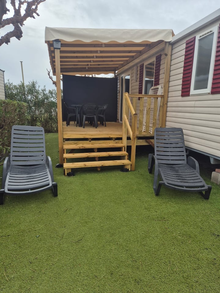 Mobil-home Moderne 6 Pers - Clim & Terrasse - Mh34 - Sérignan