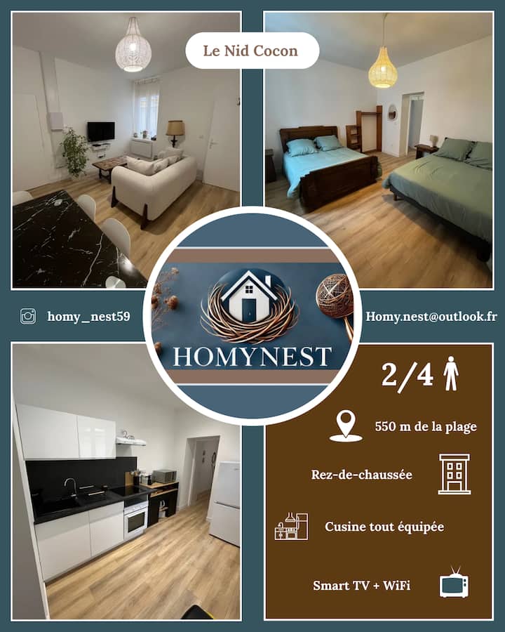 Appartement 4 Personnes Nid Cocon Malo - Bergues