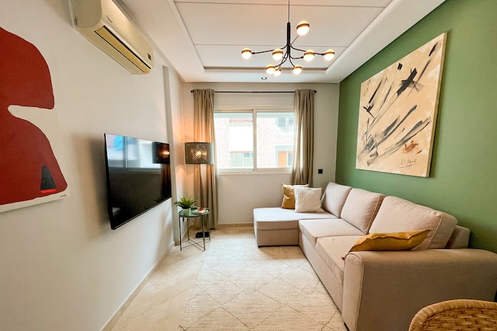 T3 Moderne Bourgogne  Fibre  Ac  Calme - Casablanca