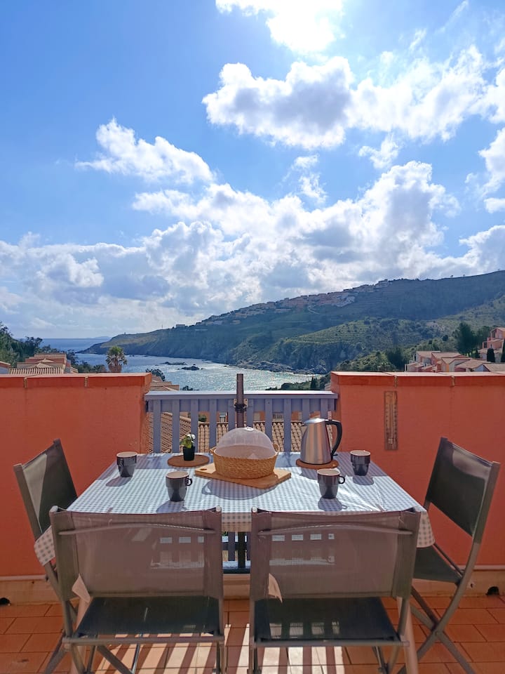 T2 Duplex Avec Vue Sur Mer Et Montagne - Cerbère