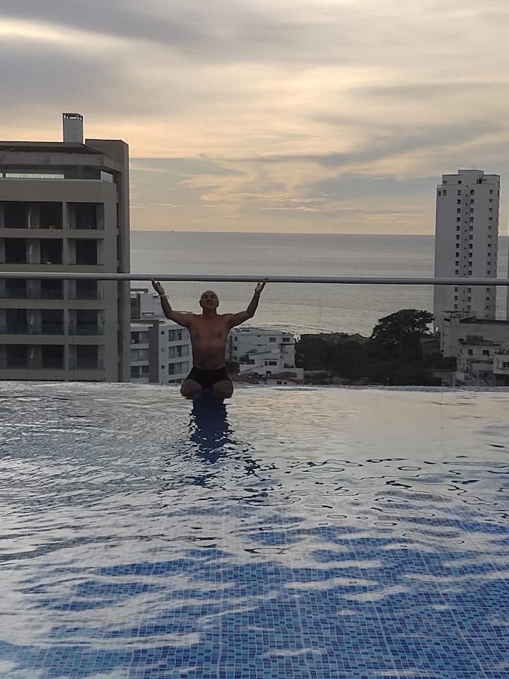 Apto Agradable Y Cómodo, Cerca A La Playa - コロンビー サンタ・マルタ