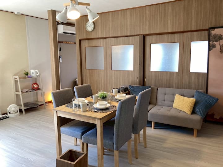 3-beds 4 Guests/1ldk/free Park Hakodate Apt 10 Min - Hakodate