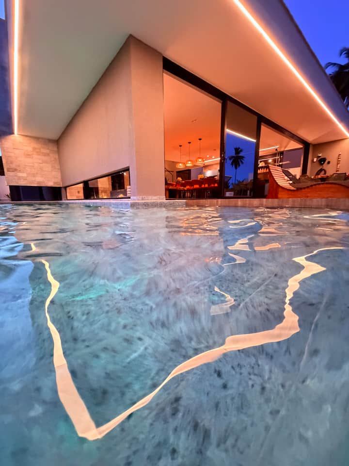 Casa Luxo Cond. Beira-mar 50m | Chef E Jacuzzi - São Miguel dos Milagres