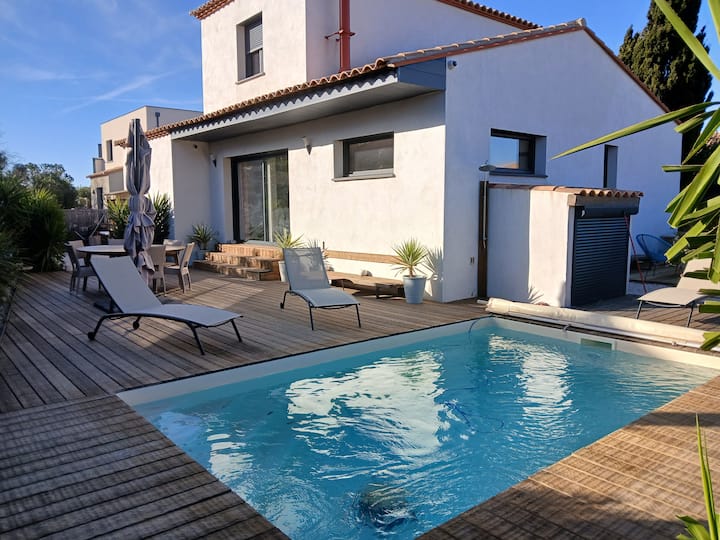 Maison La Franqui Avec Piscine, Accès Plage à Pied - Étang de Leucate