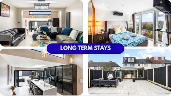 Long Stays Modern 5 Br | Van Parking | Sleeps 8 - Steyning