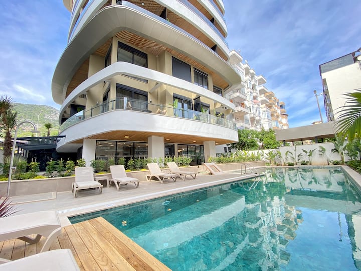 Lüks Plaja 80 Mt Yeni Daire - Alanya