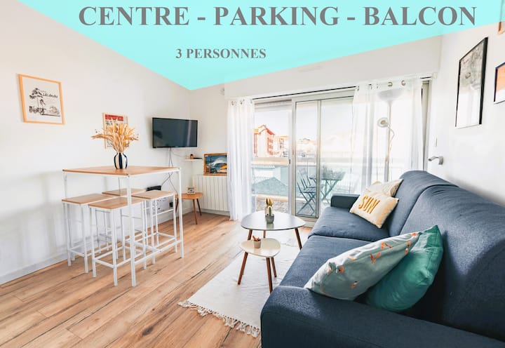 Surf & Plage à Pied - Studio Centre + Parking - Lacanau