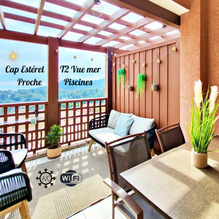 Cap Estérel-vue Mer-proches Piscines-wifi-clim - Cap Estérel