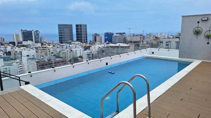 Habitación En Miraflores | Vista Mar, Piscina, Gym - Pérou