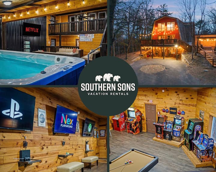 Large 18ft Spa Pool, Massive Game Rm, Sleeps 16! - Gatlinburg, TN