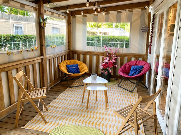 Mobil-home Climatisé 8 Pers • Proche Lac - Parentis-en-Born