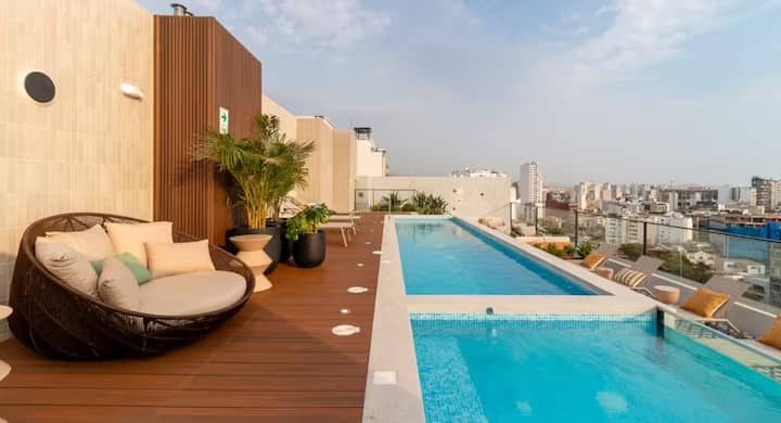 New House+pool+cowork+laundry+tv@miraflores, Lima - Peru