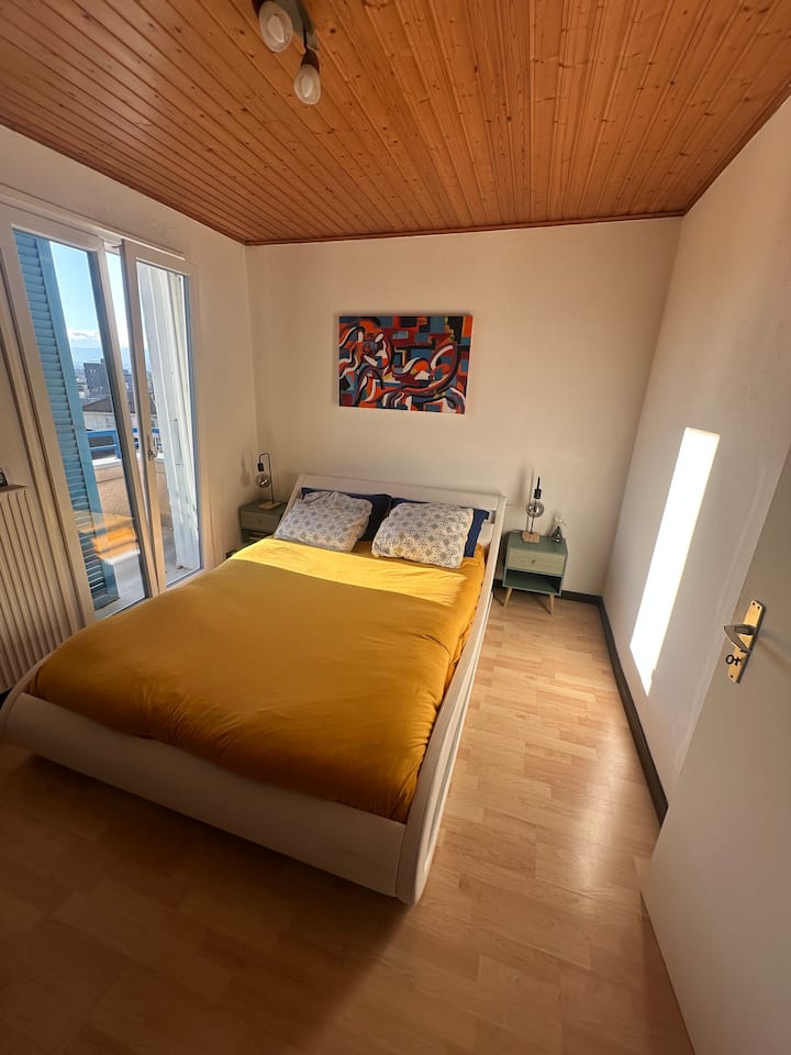 Grande Chambre Avec Balcon, Parking Et Vue Alpes - Lausanne
