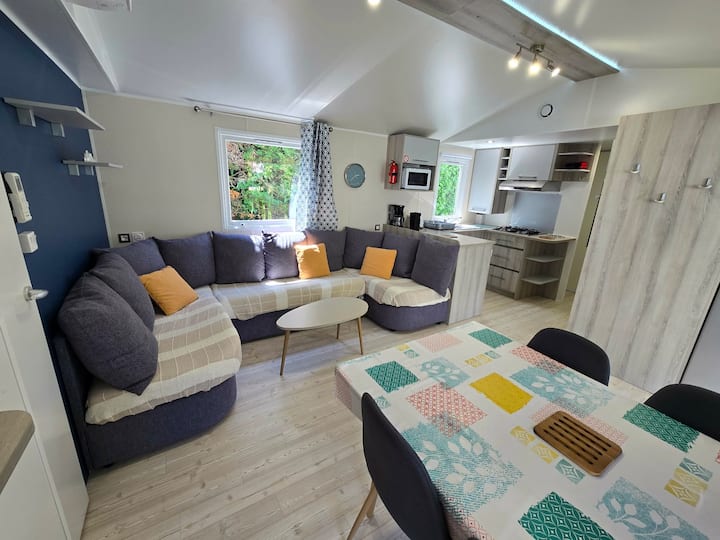 Charmant Mobil Home 8 Personnes, Camping 4 éToiles - La Palmyre