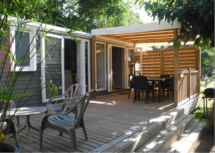 Mobil Home Premium Climatisé 3 Ch Et 2 Salle D'eau - Dordogne