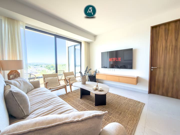 Modern 2br Near Vidanta Rooftop Pool Gym - Nuevo Vallarta