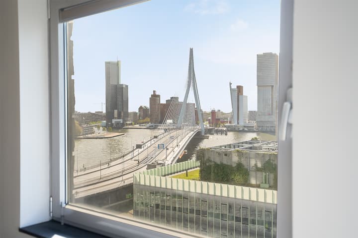Erasmus Bridge 3 Br +1r Condo, Pool + Gym - Rotterdam