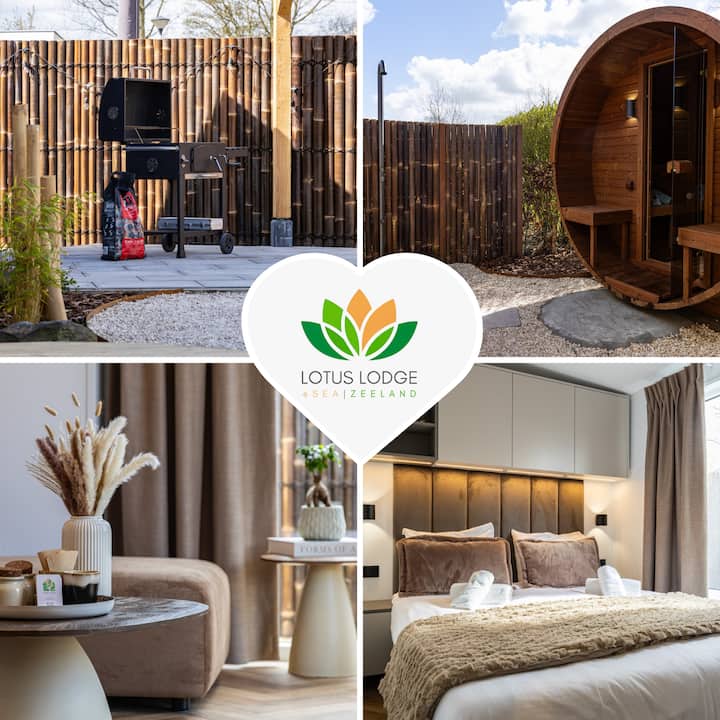 Lotus Lodge – Japandi, Sauna, Shower, Garden, A/c - Zeeland
