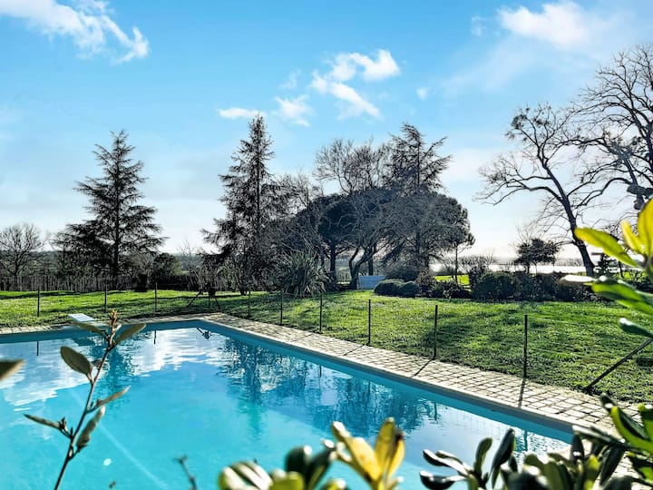 Maison De Maître De Charme Avec Piscine & Parc - Margaux