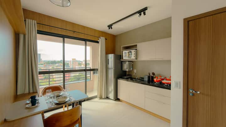 Studio Atenas/ufu/arcond/piscina/acad/cowork/lavad - Uberlândia