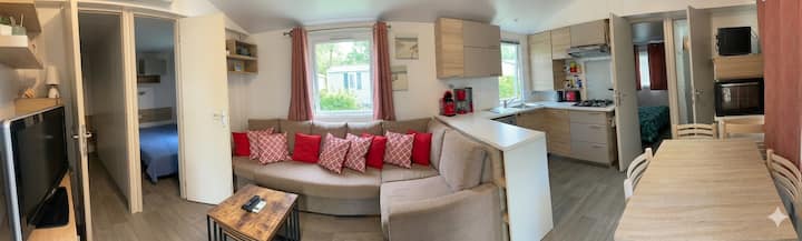 300m Lac Biscarosse, Mobil Home Clim- 3ch - Sanguinet