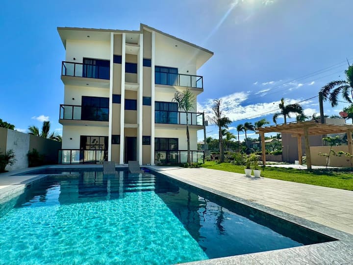 New Modern Pool-view Suite + Beach - Punta Cana