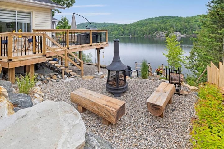 Twin Lake Retreat - Lake, Hot Tub & Private Beach - Val-des-Monts