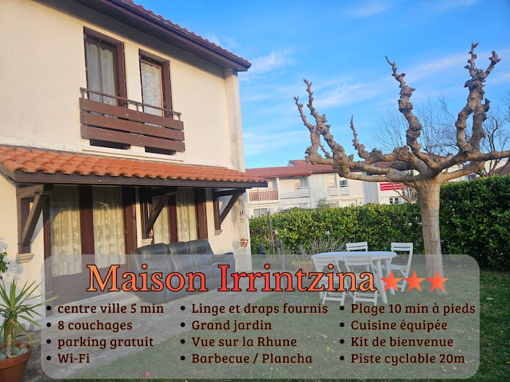 Maison Irrintzina - 8pers – Quartier Calme - Hendaye