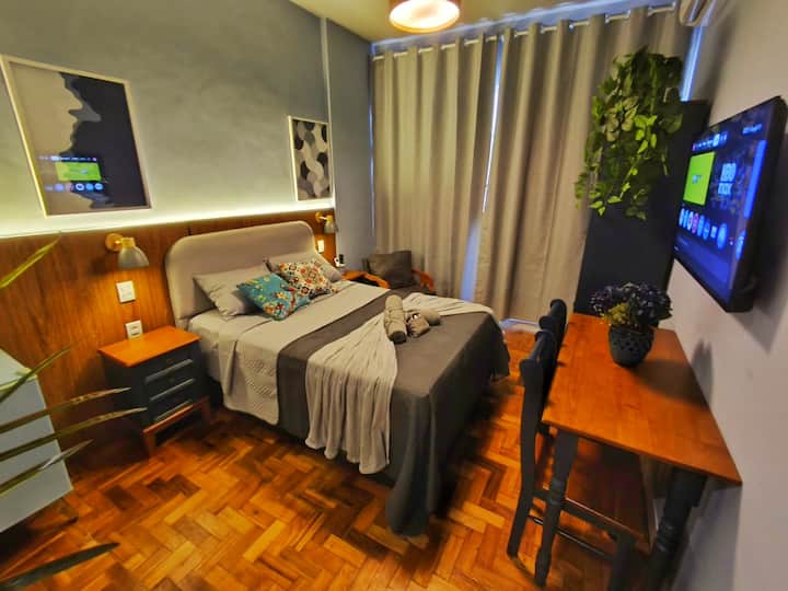 Estúdio Blue Life Central Com Ar Cozinha Completa - Niterói