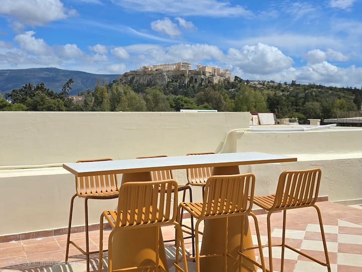 Dreamy Terrace In Thissio | Iconic Acropolis View - Athens