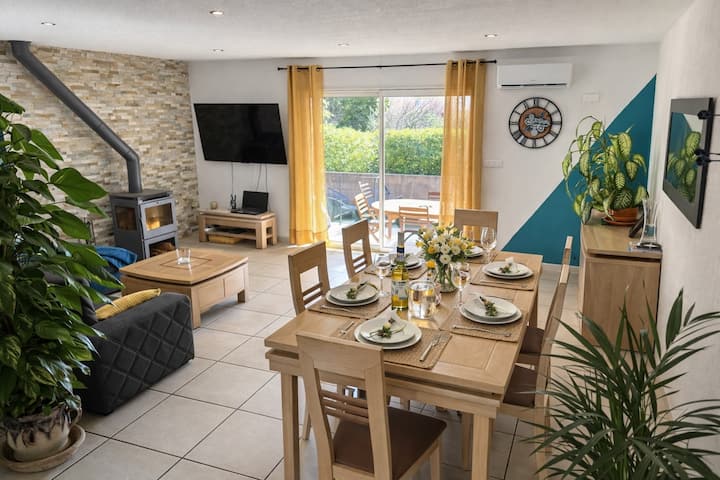 Villa 8 Pers Entièrement Climatisée, Proche Plage - Portiragnes