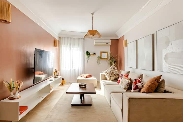 2 Chambres, Clim, Wifi Rapide, Parking & Ascenseur - Rabat