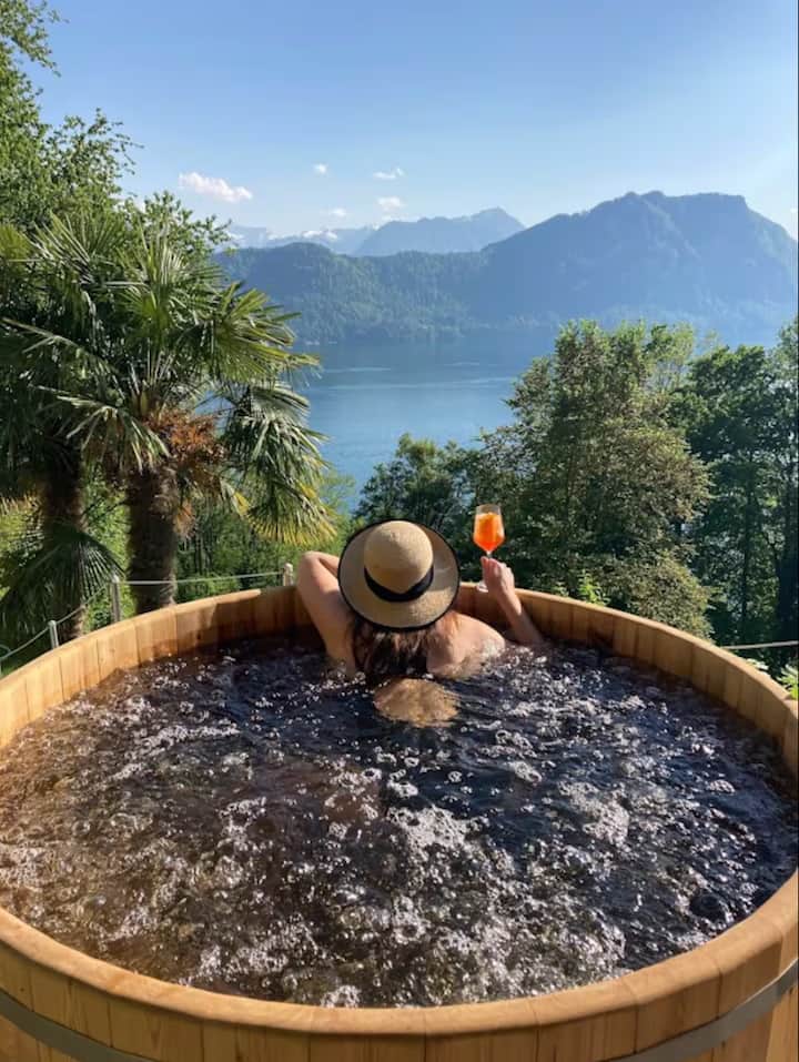 Secret Garden In Weggis With Hot Tub And Lake View - Weggis