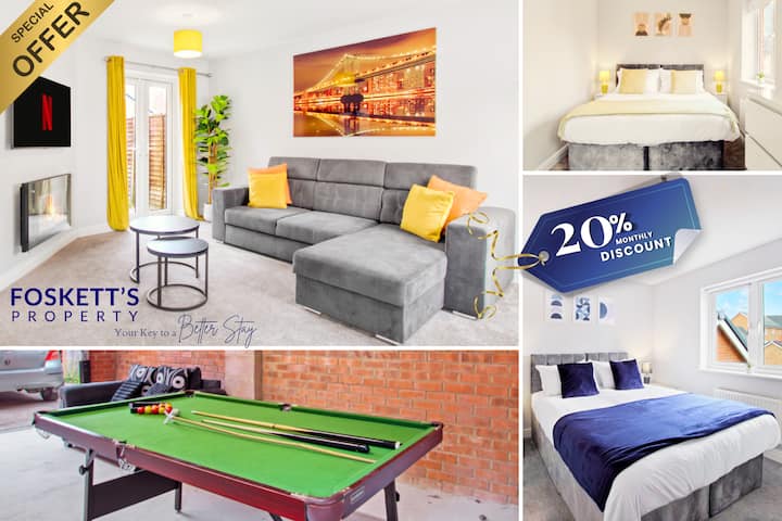 3-bed House + Parking + Garden | Long Stay - Aylesbury